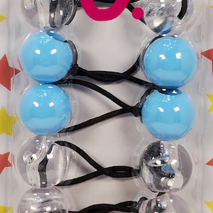 Ponytail Holder Knocker Ball Blue Pink Purple Green Yellow Red Bead ...