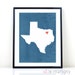 Texas Dallas Fort Worth Printable Wall Art Digital State - Etsy