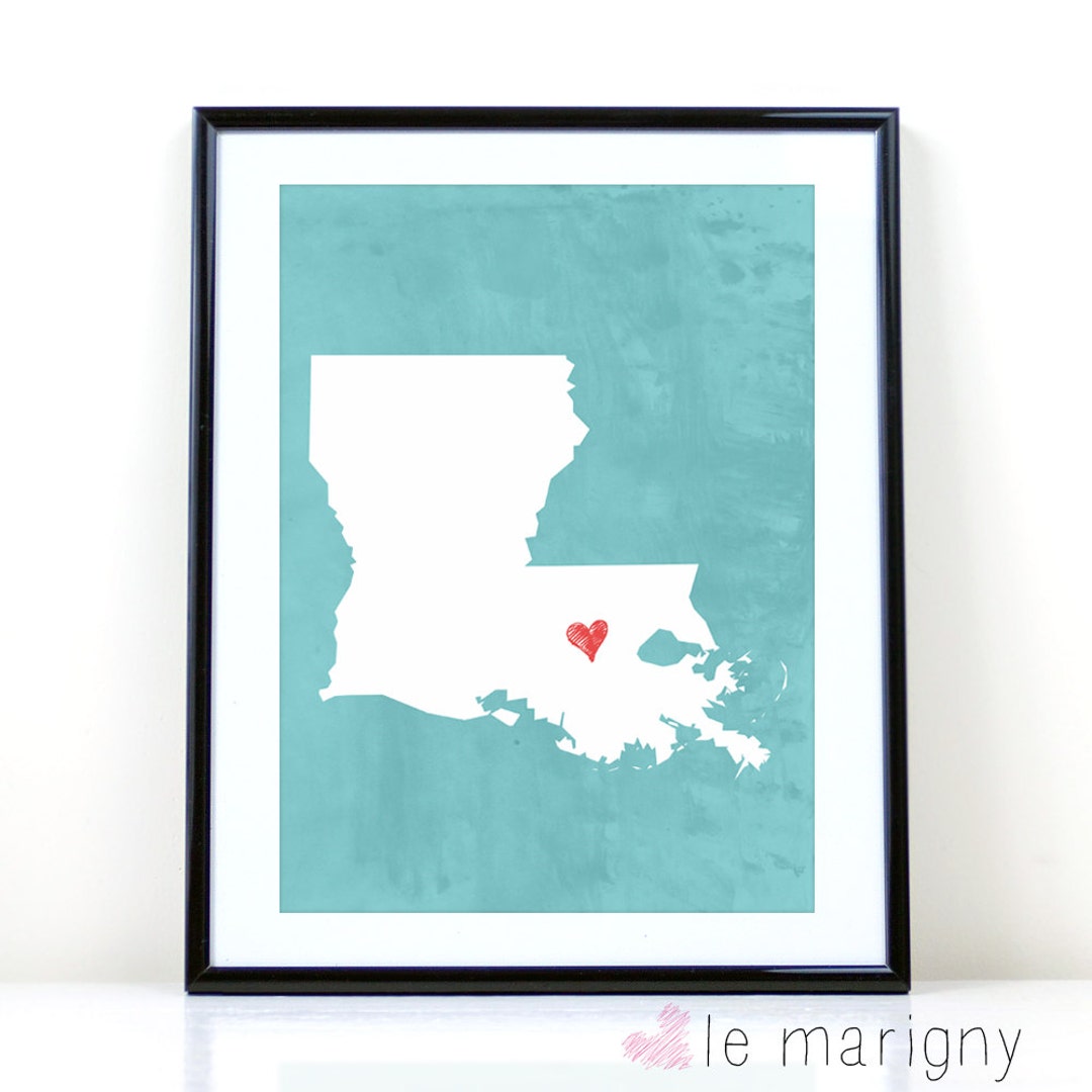 Louisiana Baton Rouge Printable Wall Art Digital State Art - Etsy