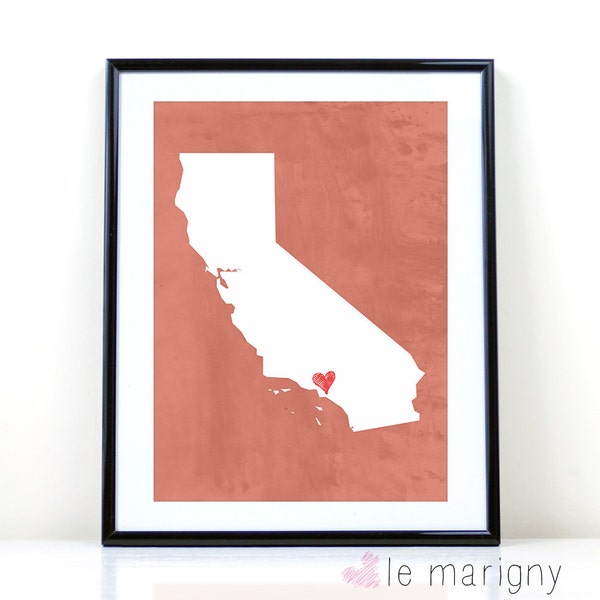California State Map - Etsy