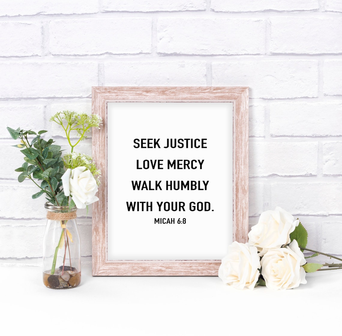 Seek Justice Love Mercy Walk Humbly Micah 6:8 Bible Verse | Etsy