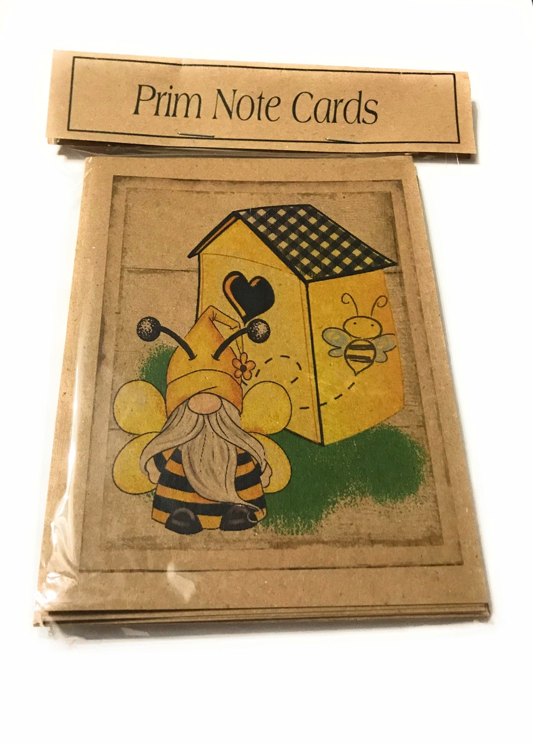 Notecard,gnome,blank Cards,primitive Greeting Cards, Note Cards, Kraft ...