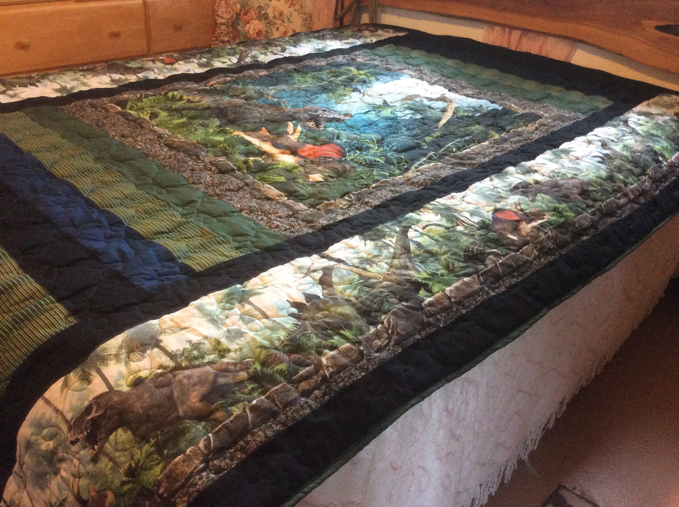 Dino Quilt Dinosaur Quilt T Rex Jurassic Quilt Boys - Etsy