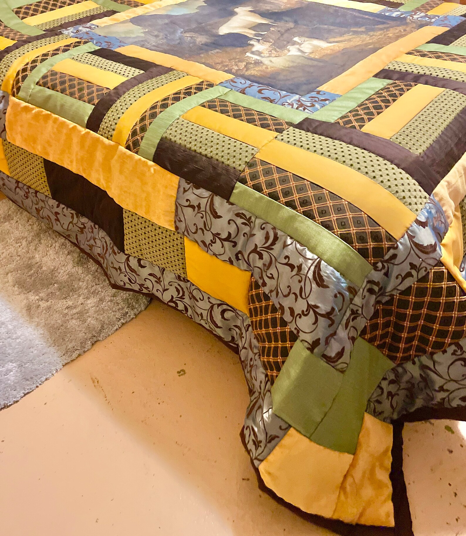 Mountain Goat Quilt, Goat, Quilt, Mountain Goats, Handcrafted ...