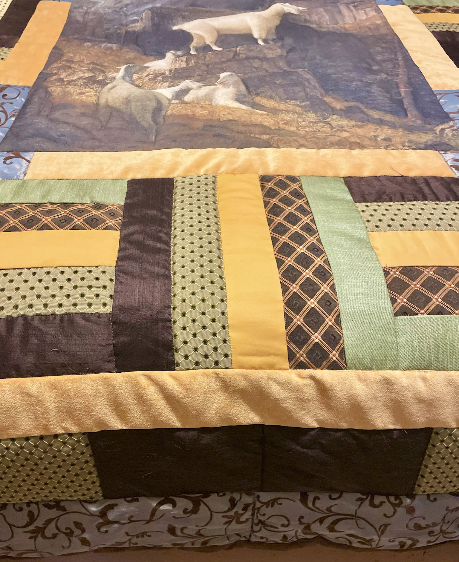 Mountain Goat Quilt, Goat, Quilt, Mountain Goats, Handcrafted ...