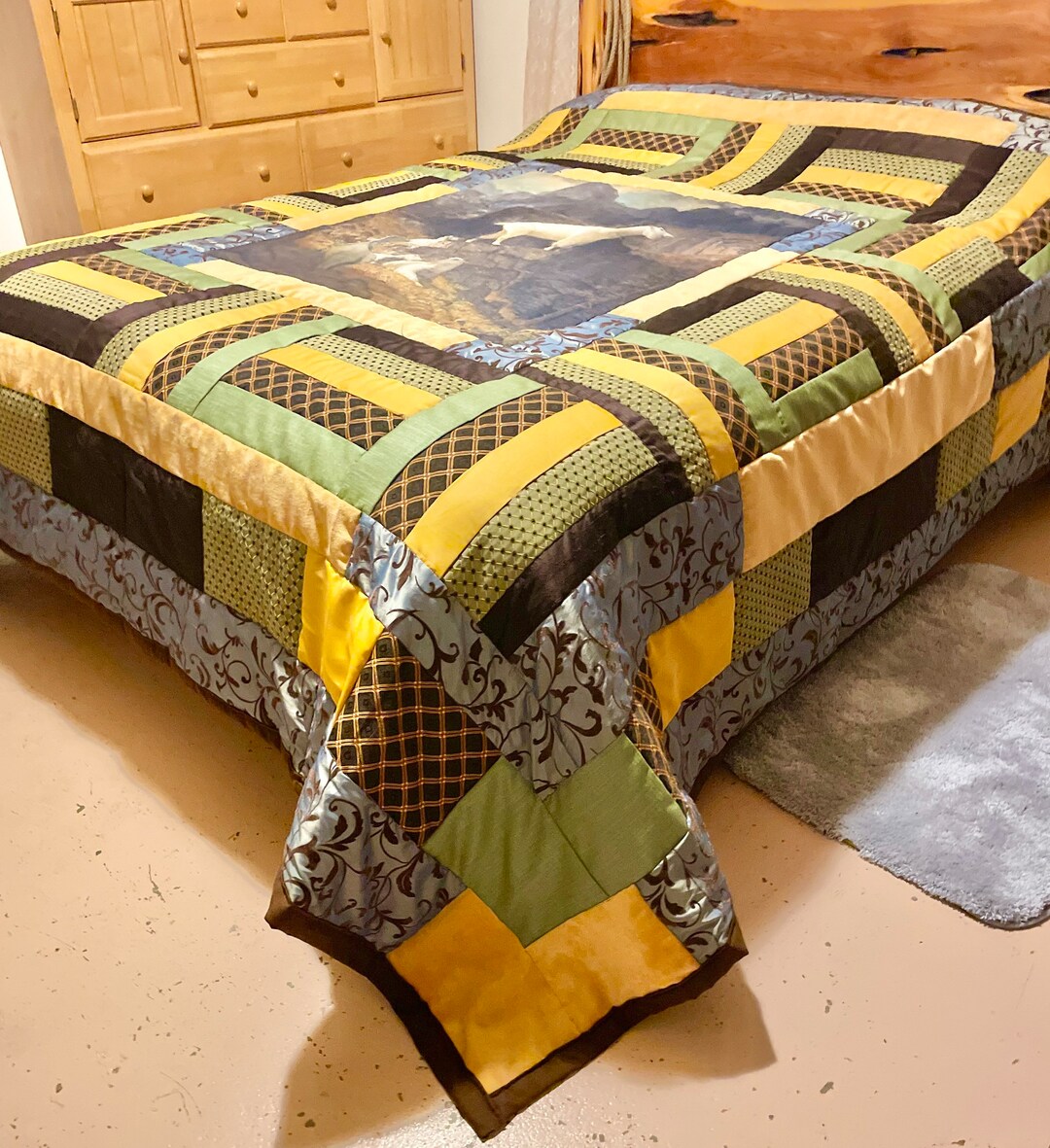 Mountain Goat Quilt, Goat, Quilt, Mountain Goats, Handcrafted ...