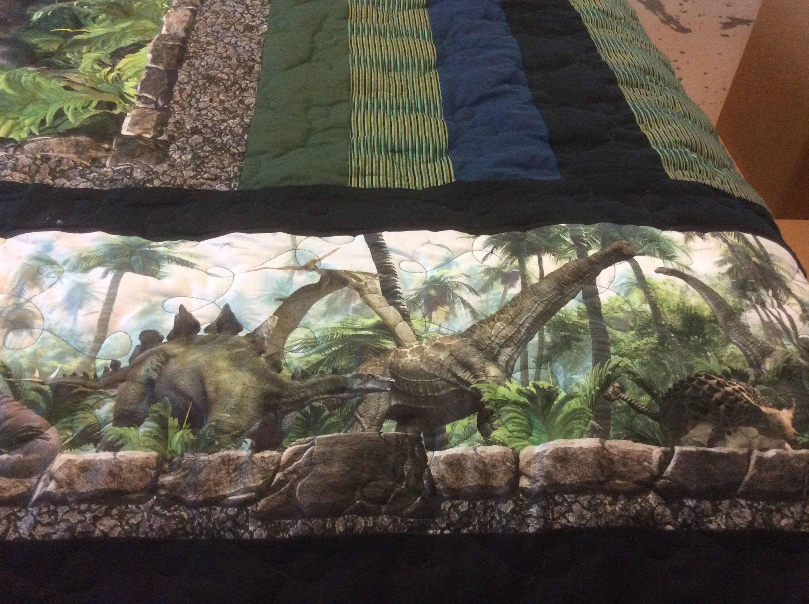 Dino Quilt Dinosaur Quilt T Rex Jurassic Quilt Boys - Etsy