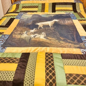 Mountain Goat Quilt, Goat, Quilt, Mountain Goats, Handcrafted ...