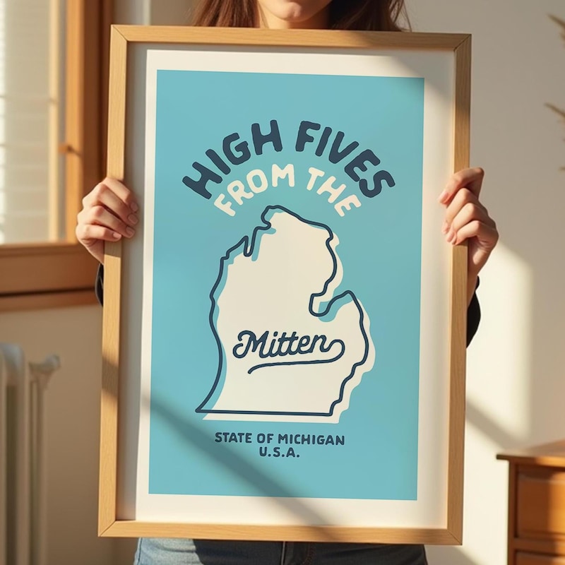 Michigan Poster - Etsy
