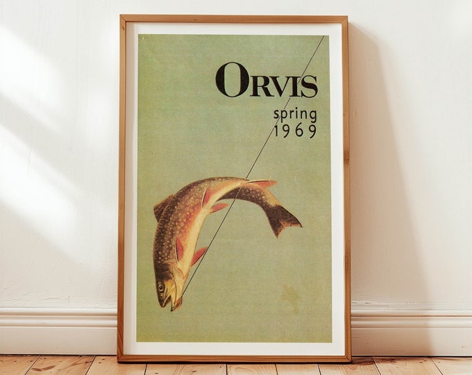 Bass Fishing Vintage Poster Art Retro Travel Poster Cabin Wall Decor ...