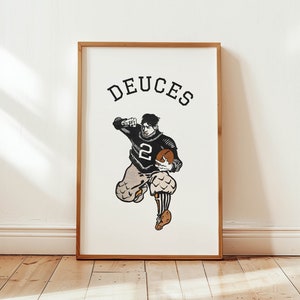 Sports Bathroom Print Funny Bathroom Wall Art Deuces Bathroom Poster ...