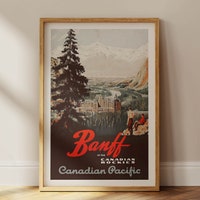 Printable Banff National Park Poster, Lake Moraine Travel Poster, Banff Canada Wall Art, Home ...