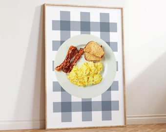 Egg Minimalist Breakfast Art - Etsy