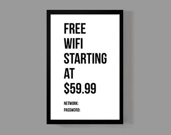Funny wifi sign | Etsy