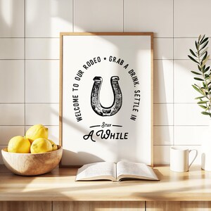 Rodeo Kitchen Print Western Kitchen Art Gift for Home Western Wall Art ...