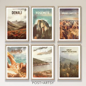 National Park Poster Set Mix and Match National Park Travel - Etsy