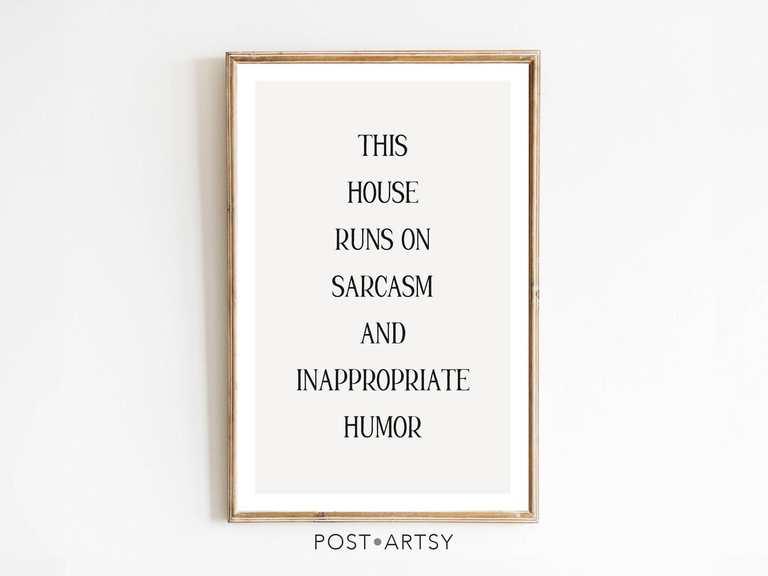 Inappropriate Humor Print Kitchen Art Wall Decor Funny Family Poster ...