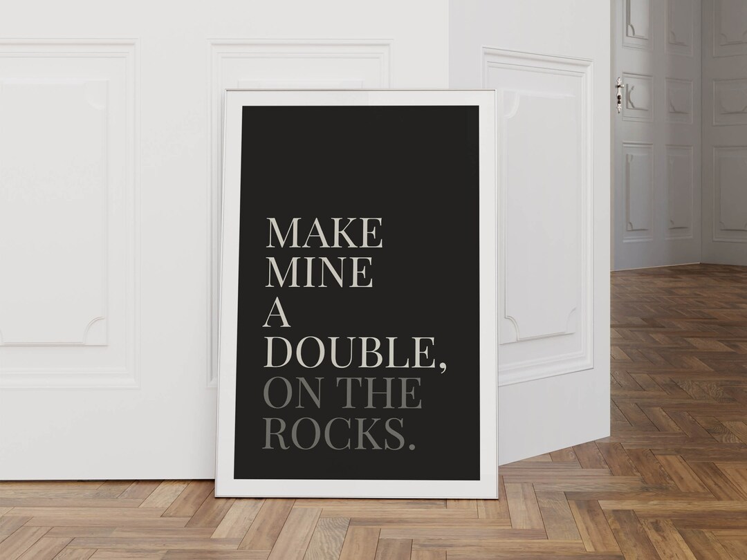 Drink Quote Art Print | Fun Bar Lounge Poster, Kitchen Decor - Etsy