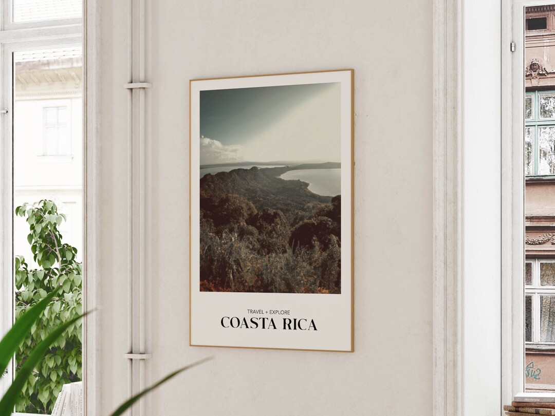 Costa Rica Travel Poster, Modern Vintage Coastal Print (11x17 Inches ...