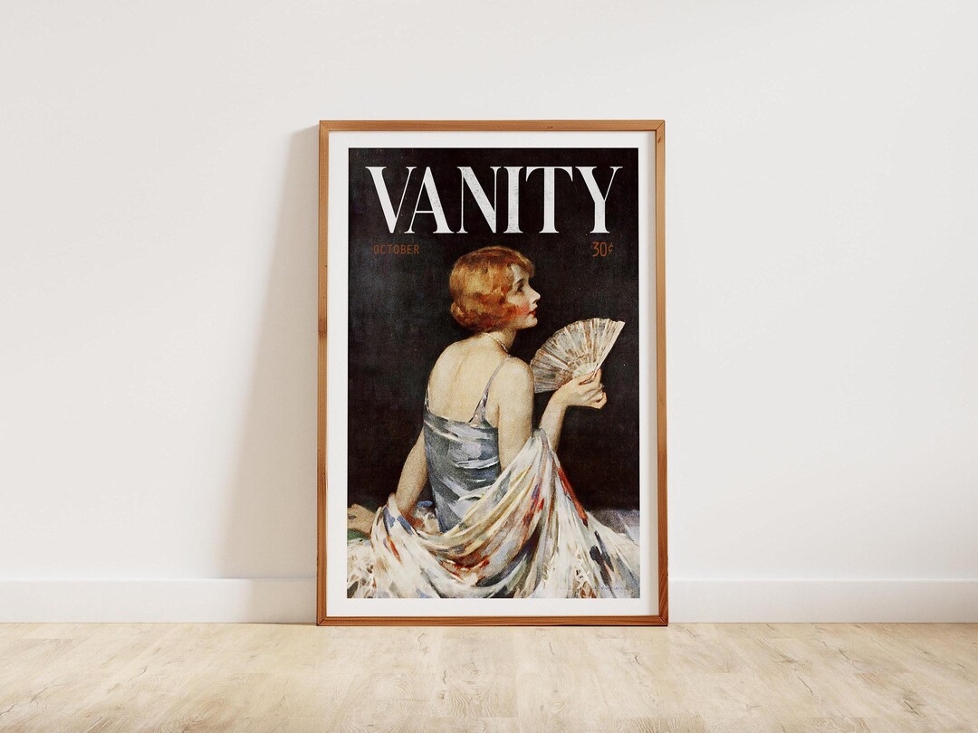 Vanity Print Bathroom Art Retro Bathroom Wall Decor Woman's Bathroom ...