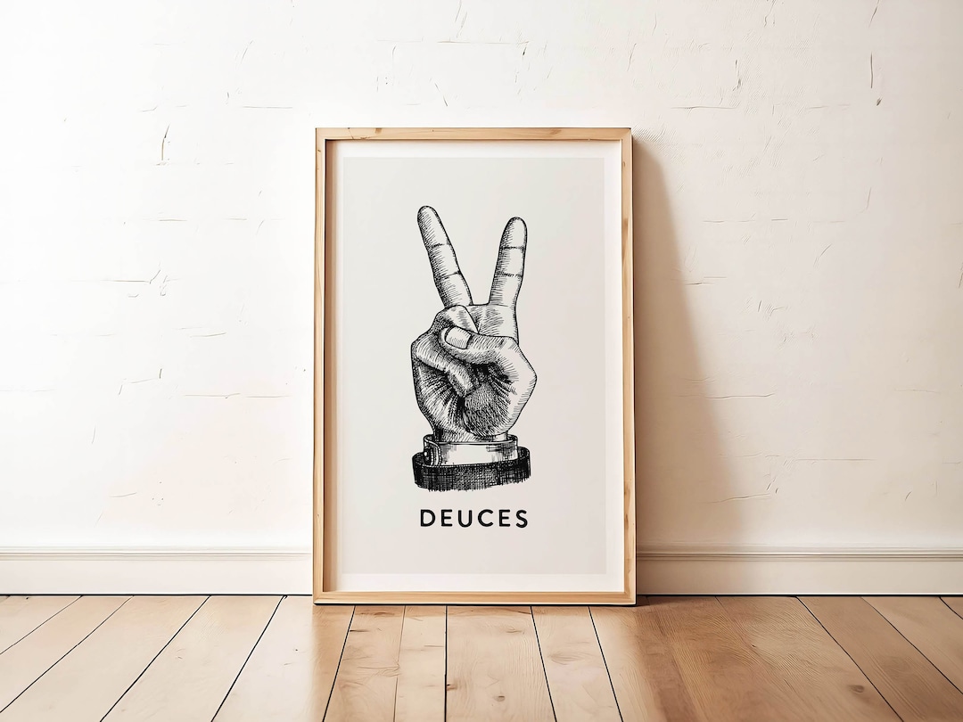 Deuces Print Funny Bathroom Print Retro Funny Bathroom Wall Art ...