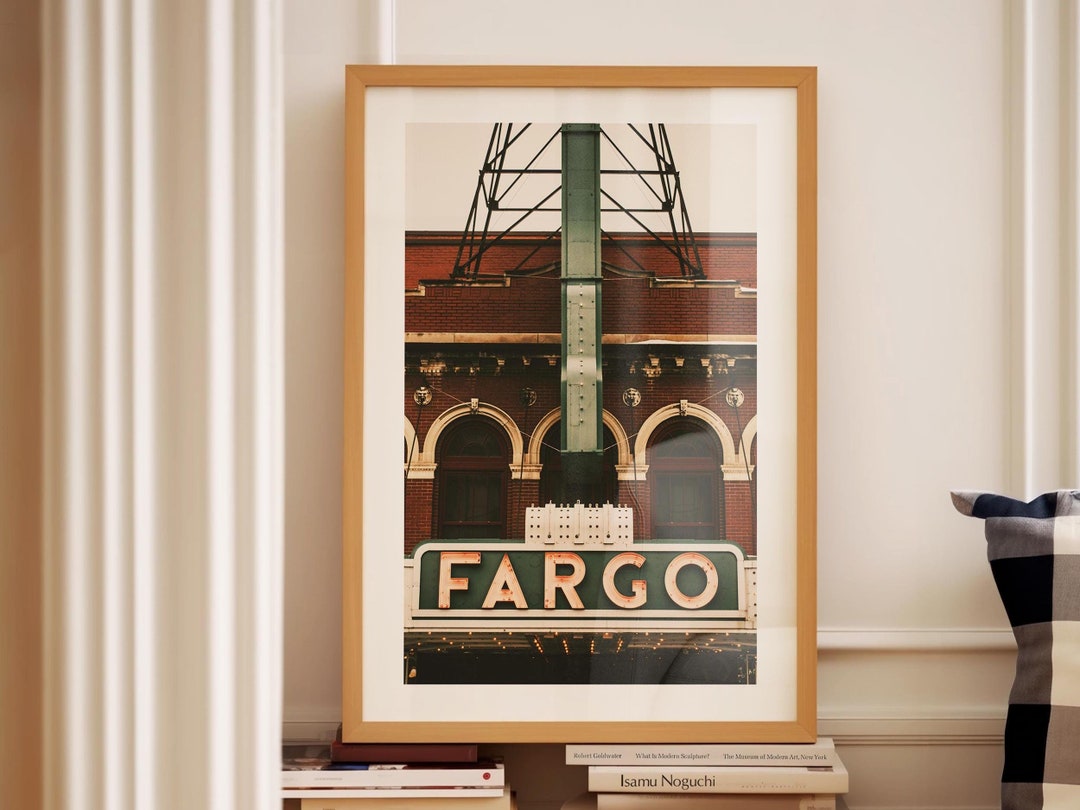 Travel Snapshot Fargo Print Fargo Art Wall Decor Fargo Sign North ...