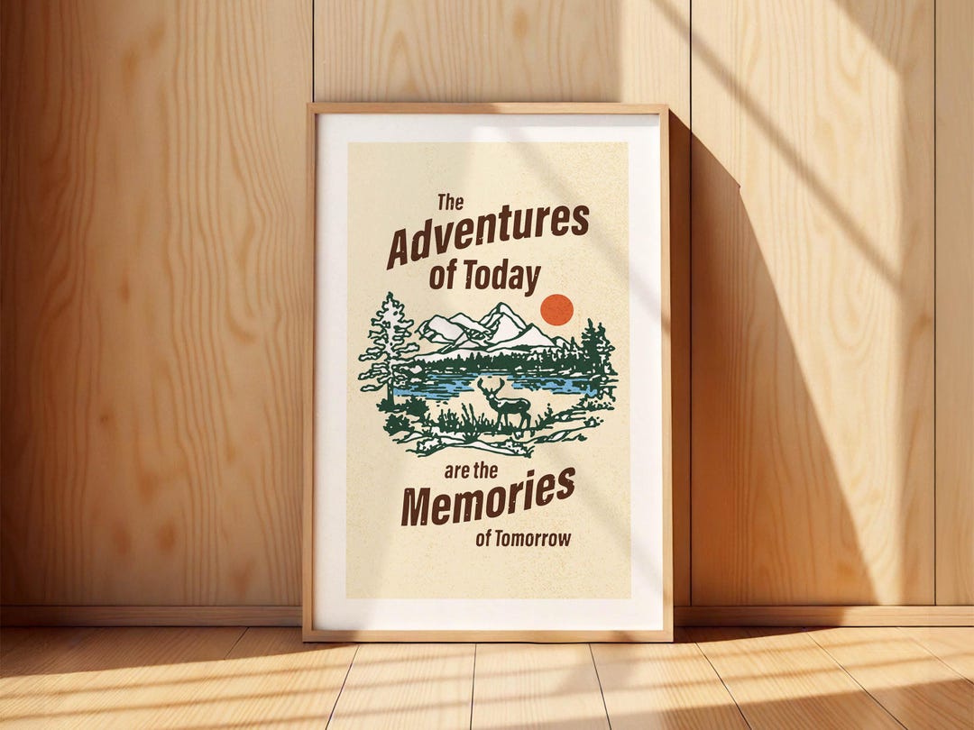 Retro Camping Poster Outdoors Art Print Outdoorsy Gift for Friend ...