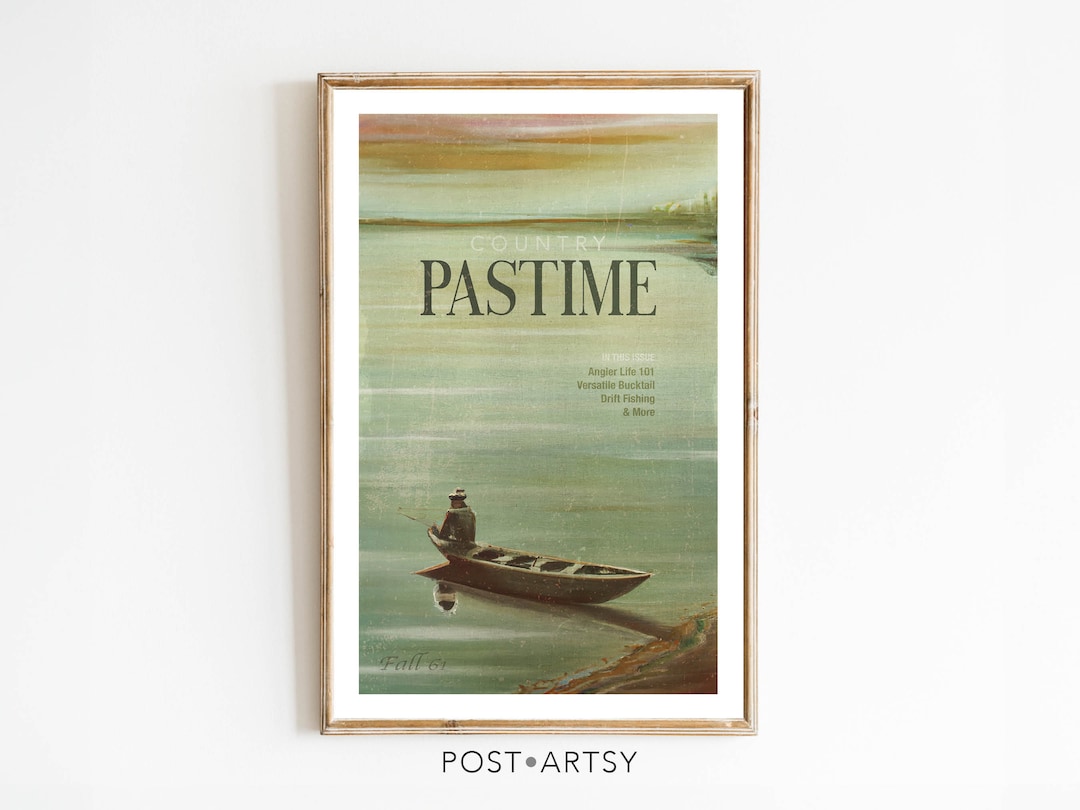 Vintage Fishing Poster Retro Fishing Print Vintage Travel Poster ...