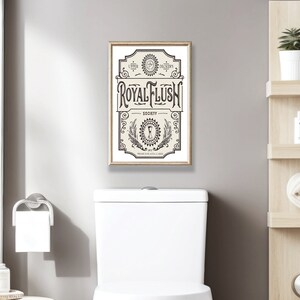 Funny Bathroom Art Poster Print Royal Flush Vintage Style - Etsy