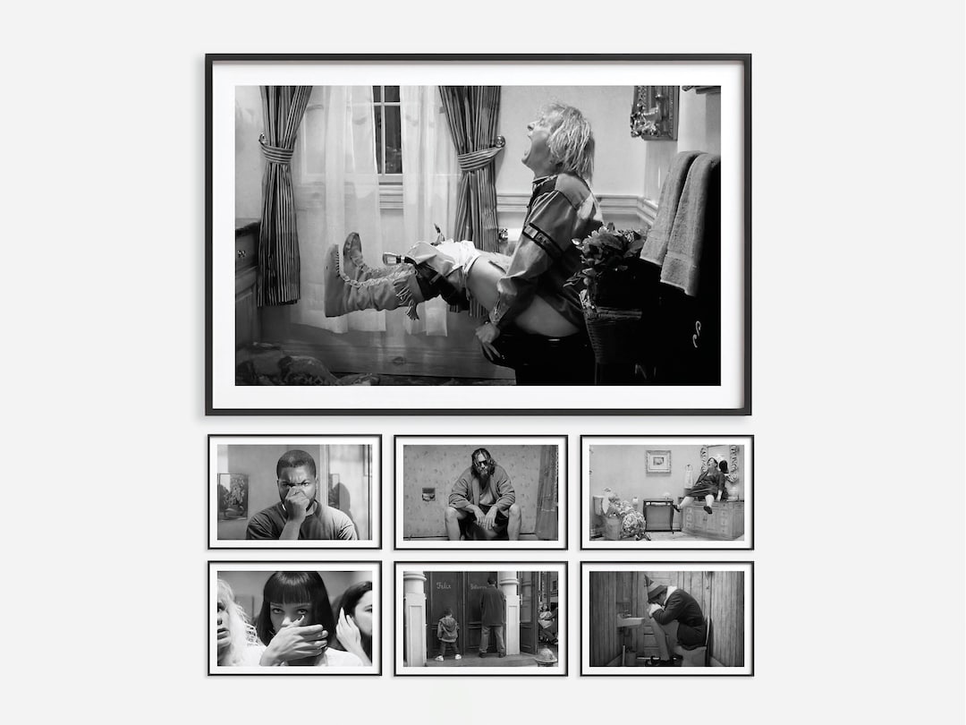 Movie Scenes Bathroom Art Poster Set | Mix + Match Bathroom Prints ...