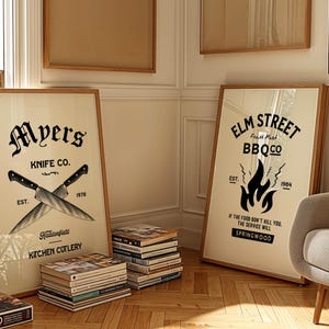 Killer Kitchen Art Horror Movie Prints Set of 5 Mix + Match Nightmare ...