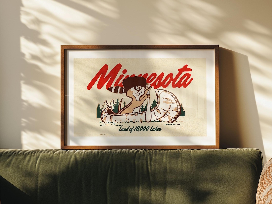 Retro Minnesota Art Print: Lakes & Outdoorsy Decor - Etsy