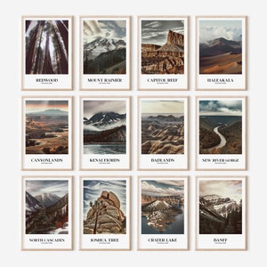 Any 4 National Park Posters | Set of 4 | Country Travel Prints | Rustic ...