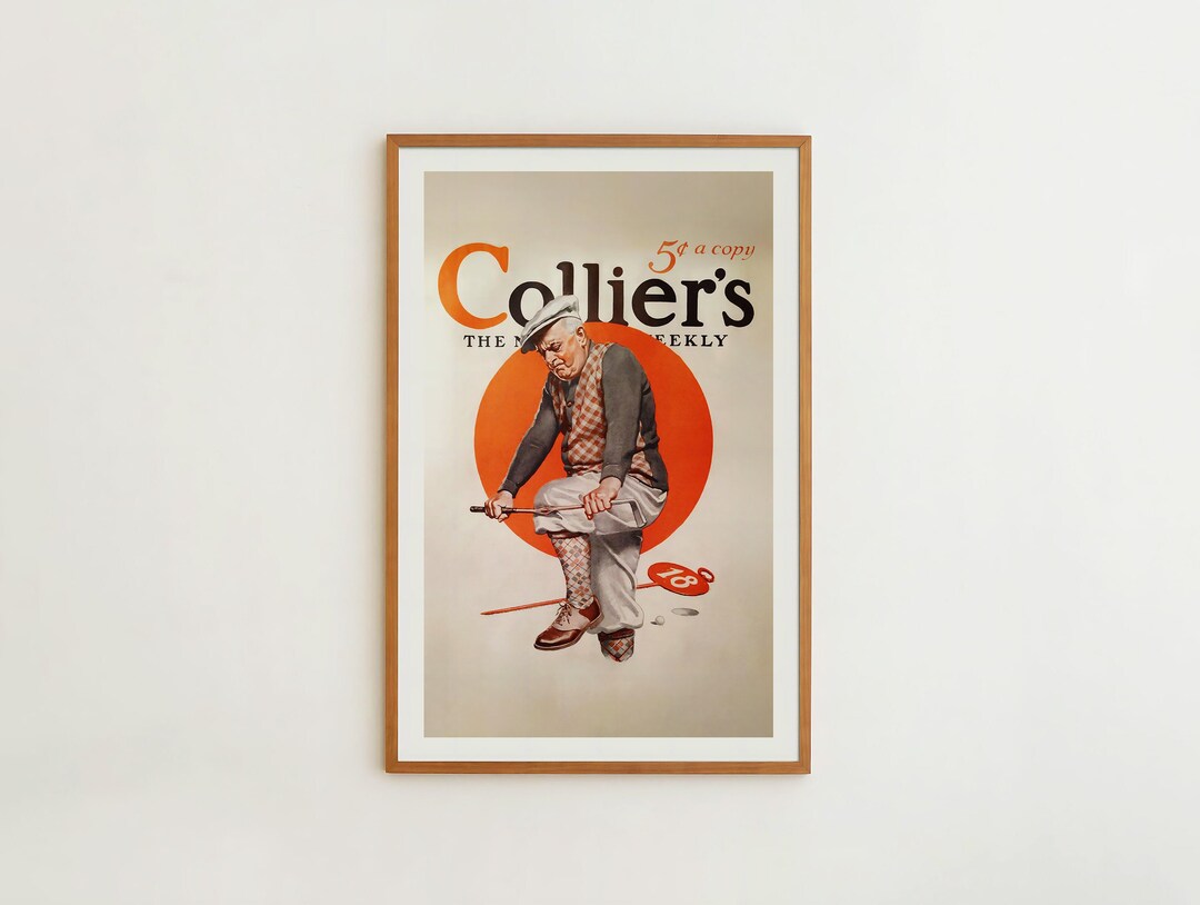 Old Time Golf Print Retro Golf Art Golfer Gift for Dad Vintage Golf ...