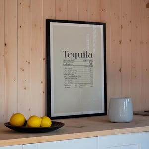 Tequila Wall Art Bar Lounge Decor Tequila Bar Print Bar Cart Poster Fun ...