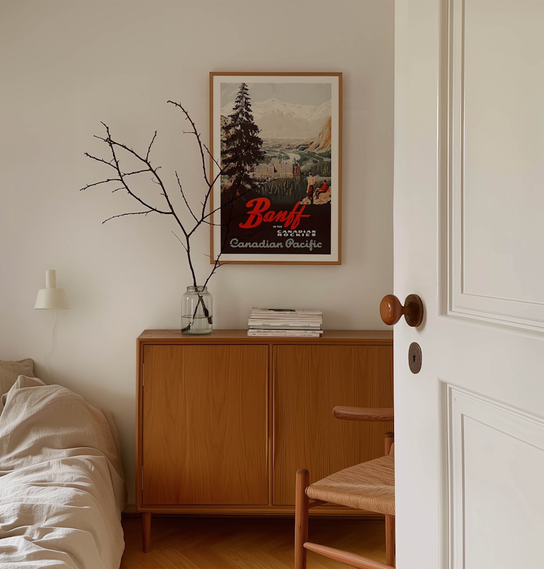 Banff Travel Print Retro Banff Art Canada Wall Art Pacific Coast Travel ...