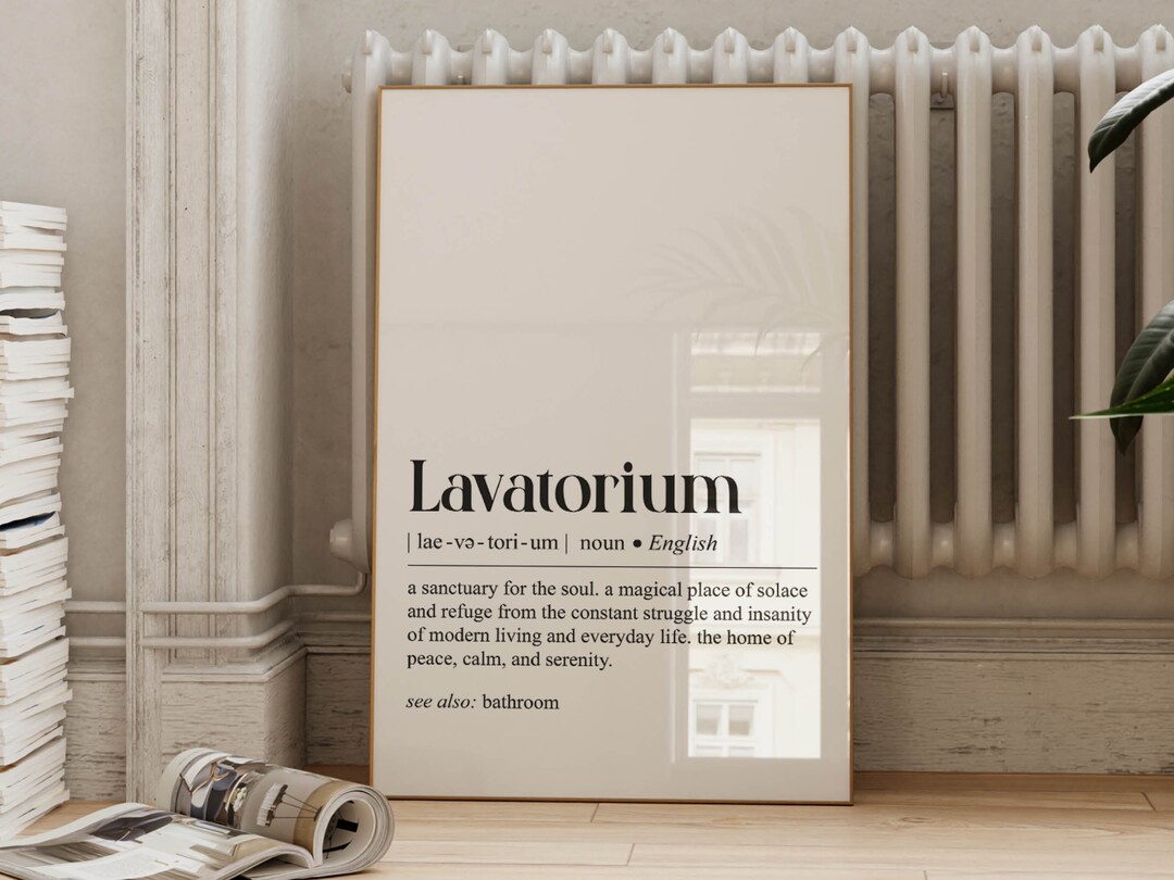 Funny Bathroom Definition Print Wall Art for Bathroom Toilet Humor ...