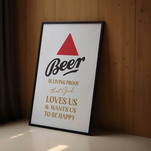Beer Quote Print Bar Wall Art Beer Art Bar Decor Beer Bar Cart Poster ...