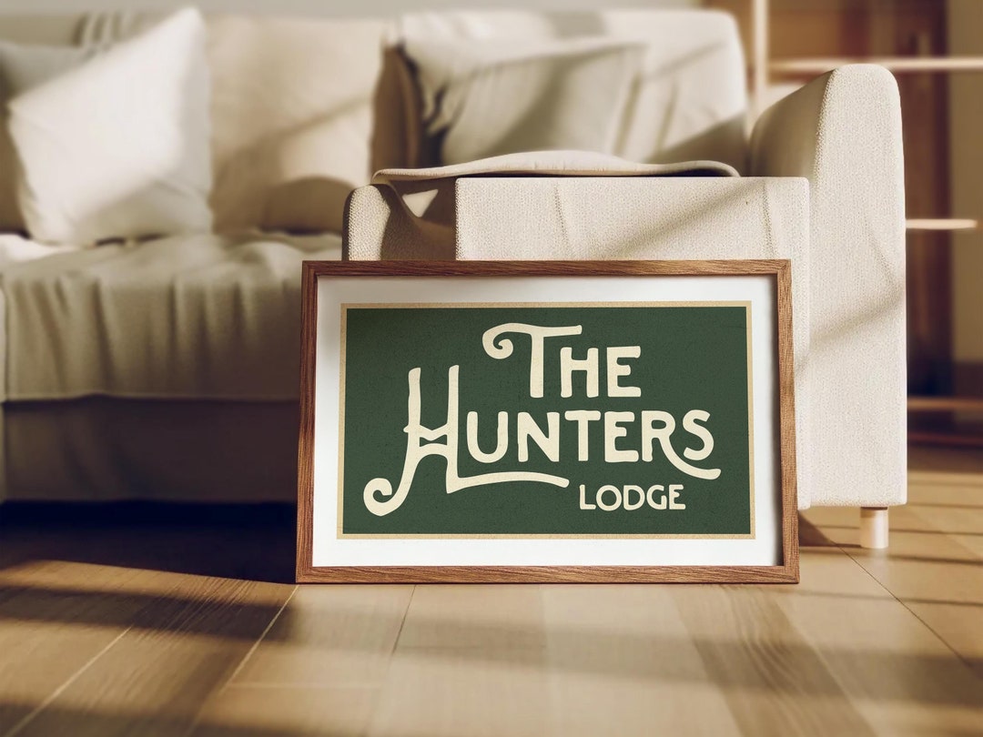 Retro Hunter Art Print Outdoors Art Hunting Poster Gift for Hunter Home ...