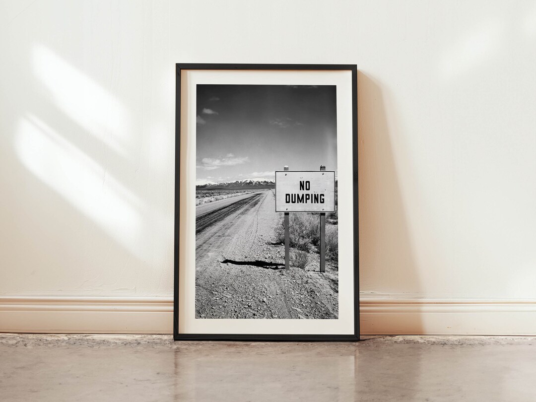 No Dumping Funny Bathroom Art Wall Decor Bathroom Print Vintage Photo ...