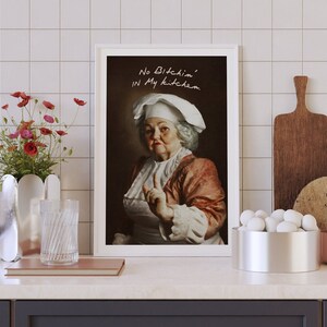 Funny Kitchen Art Wall Decor Chef Rules Vintage Style Classical ...