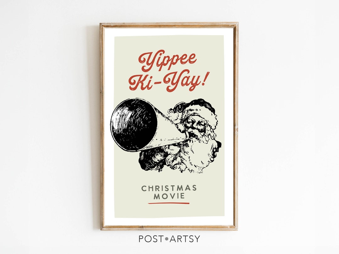 Movie Poster Funny Christmas Art Print Christmas Holiday Wall - Etsy