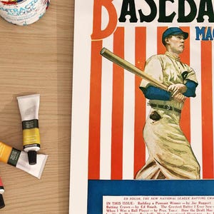 Retro Baseball Art Prints Vintage Baseball Poster Set of 3 Baseball ...