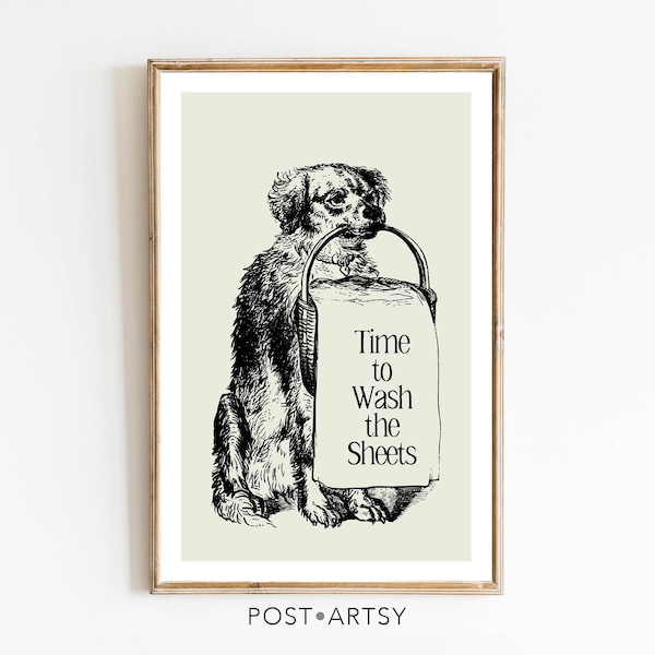 Dog Laundry Room Art - Etsy