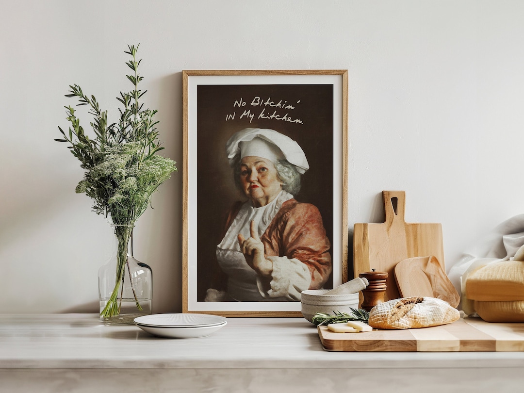 Funny Kitchen Art Wall Decor Chef Rules Vintage Style Classical ...