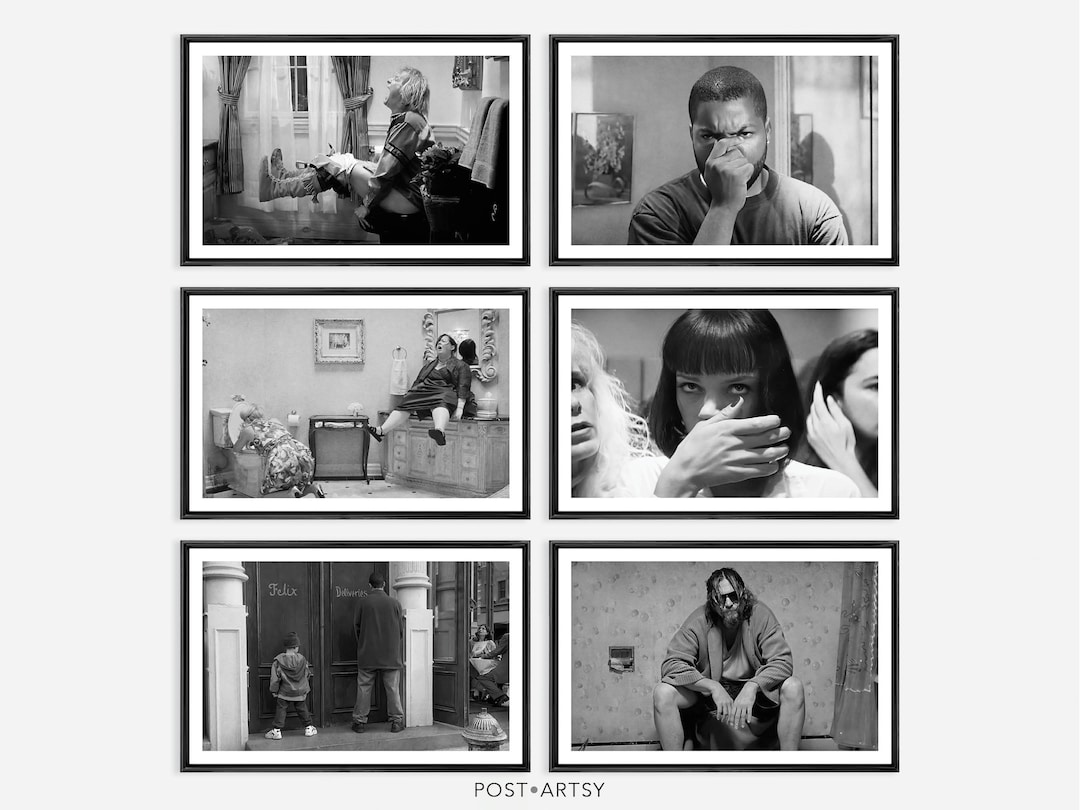 Movie Scenes Bathroom Art Poster Set Mix Match Bathroom Prints Bathroom ...
