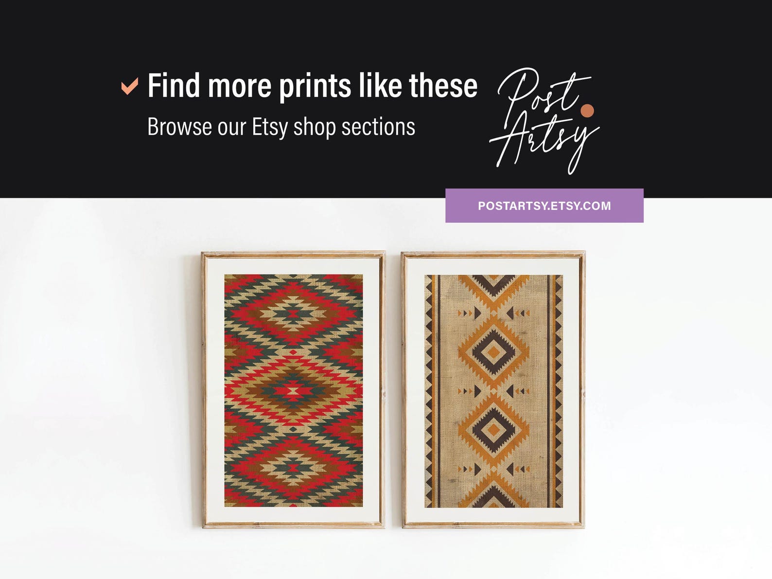Retro Southwestern Prints: Rustic Cabin Wall Art, Set of 3 - Etsy
