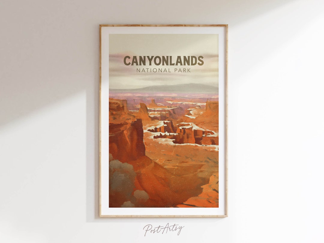 Canyonlands Poster National Park Print Vintage Style National Parks Art ...