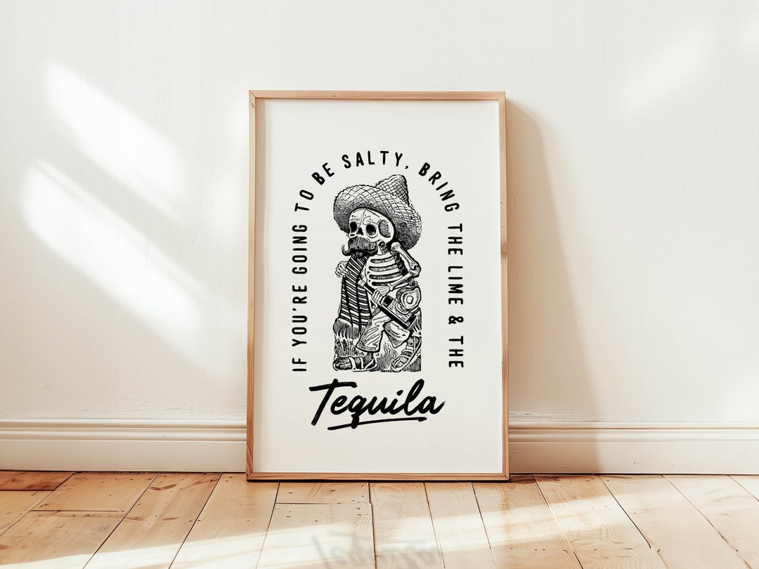 Tequila Western Wall Art Tequila Bar Decor Western Tequila Print Bar ...