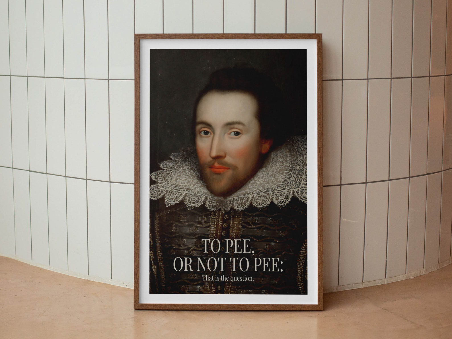 Funny Bathroom Art Wall Decor Shakespeare Classical Painting Vintage ...